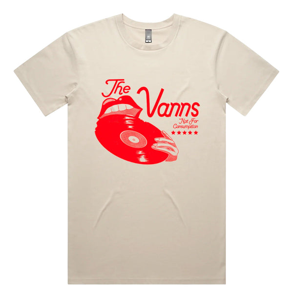 The VANNS Not For Consumption red tee – sound-merch.com.au