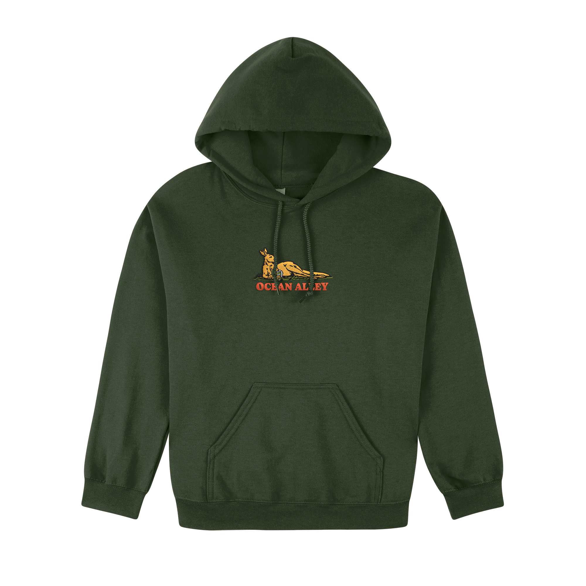 Embroidered Roo Hood (Forest Green) – sound-merch.com.au