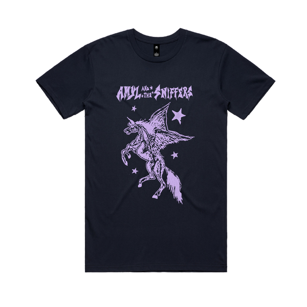 Amyl and The Sniffers / Old Town Road Navy T-Shirt – sound-merch.com.au