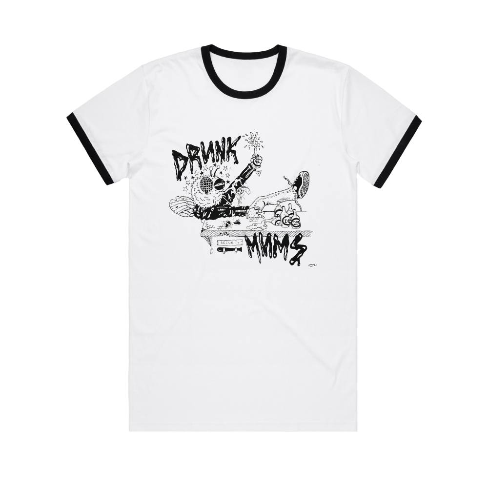 Drunk Mums / Bar Fly Ringer T-Shirt – sound-merch.com.au
