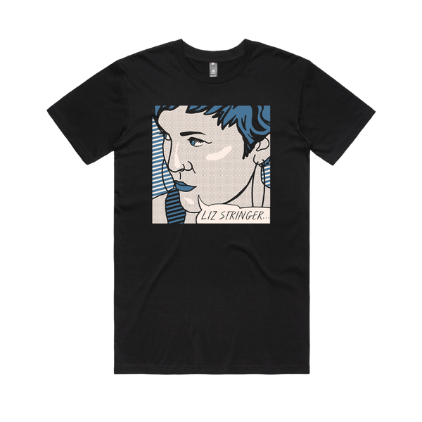 Liz Stringer / Face T-Shirt Black – sound-merch.com.au