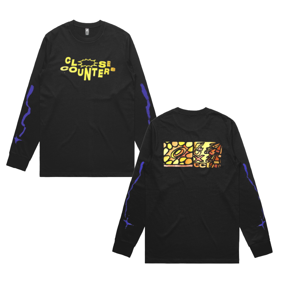 Close Counters / FLUX Long Sleeve Black Tee – sound-merch.com.au