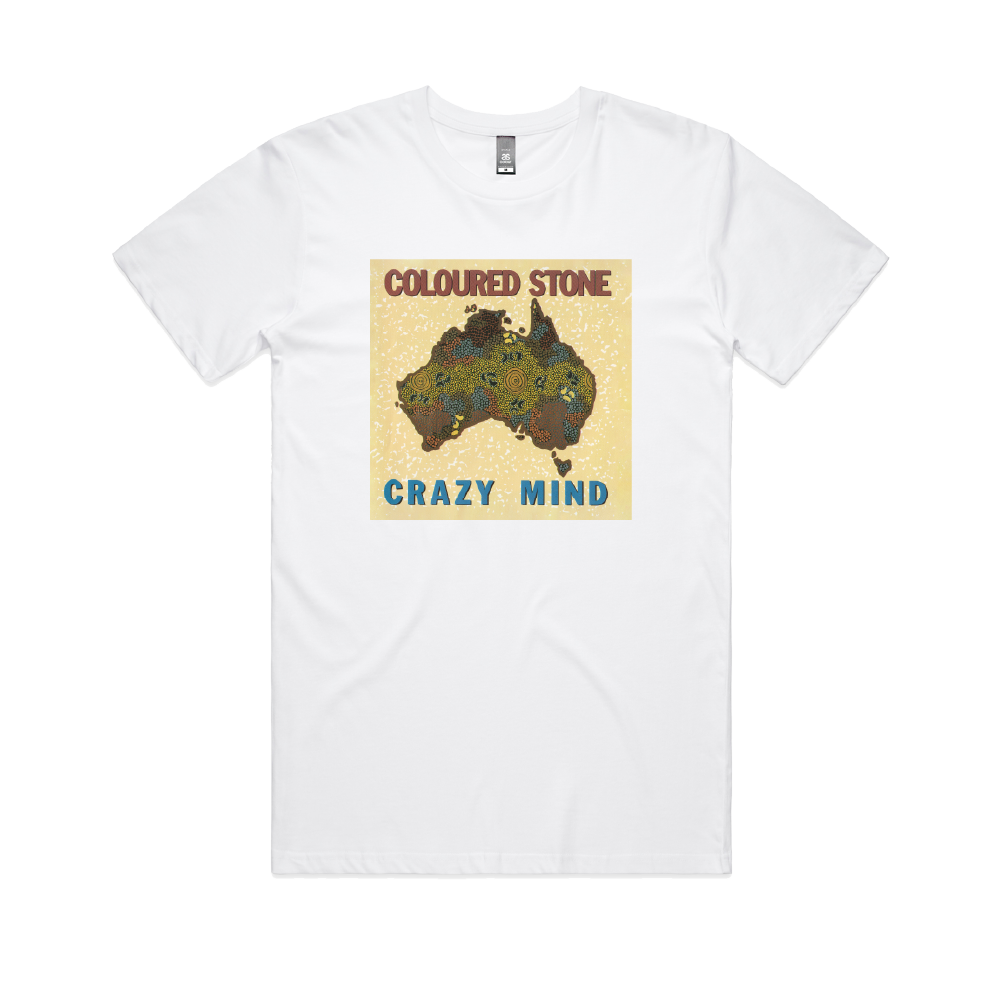 Coloured Stone / Crazy Mind White T-Shirt – sound-merch.com.au