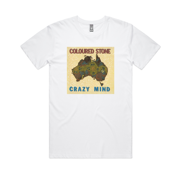 Coloured Stone / Crazy Mind White T-Shirt – sound-merch.com.au
