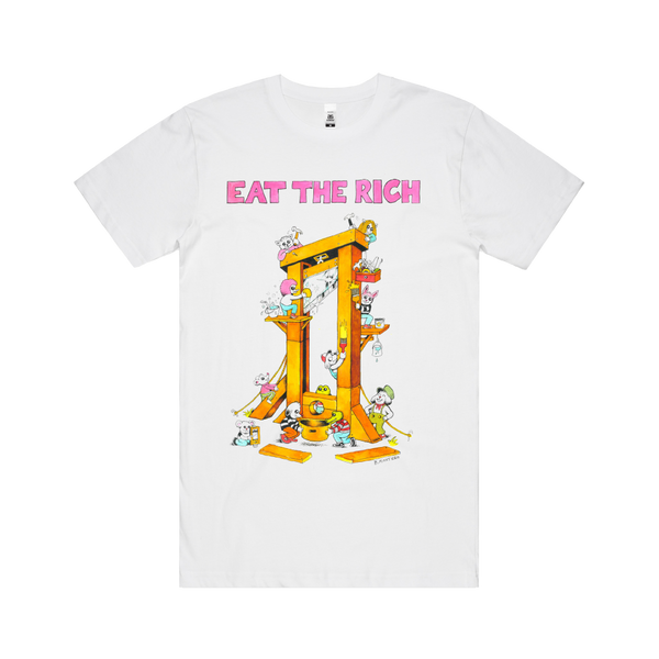Eat the Rich / White T-Shirt – sound-merch.com.au