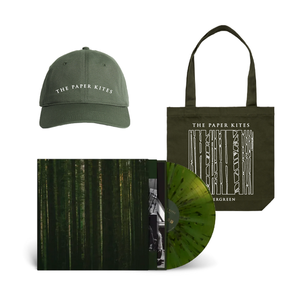 The Paper Kites / Evergreen LP Forest Green Splatter Vinyl, Tote & Cap ...