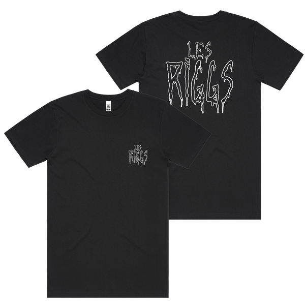 Le Riggs / Pocket and Back Print Black T-shirt – sound-merch.com.au