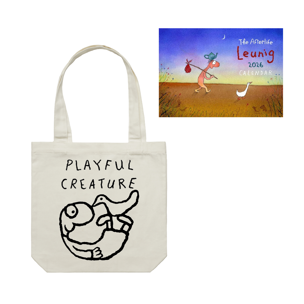2026 Leunig Calendar & 'Playful Creature' Tote Bag Bundle ***PRE-ORDER ...