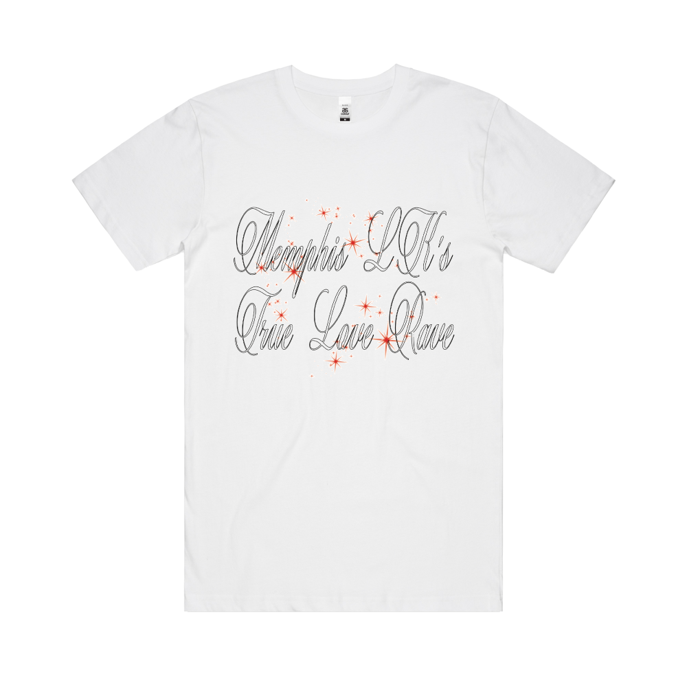Memphis LK / True Love Rave White T-Shirt – sound-merch.com.au