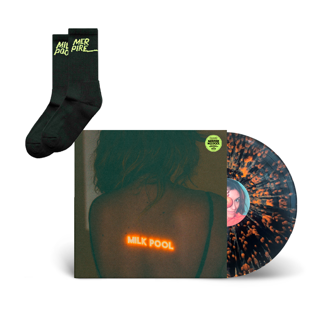 Merpire / MILK POOL LP Exclusive Orange & Black Splatter Vinyl & Socks ...