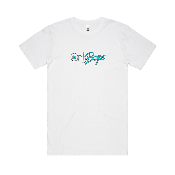Only Bops / White T-Shirt – sound-merch.com.au