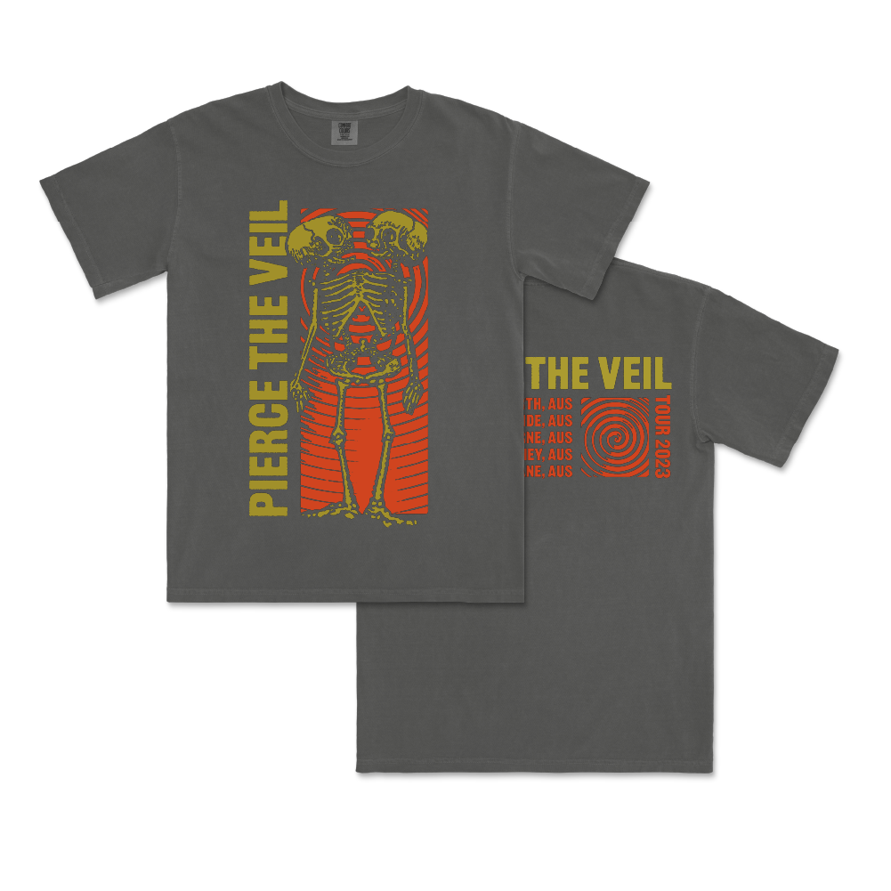 Pierce The Veil / Conjoined Tour Dates Grey T-Shirt – sound-merch.com.au