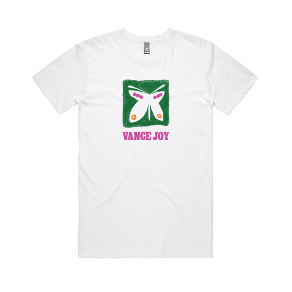 Vance Joy / Butterfly White T-Shirt – sound-merch.com.au