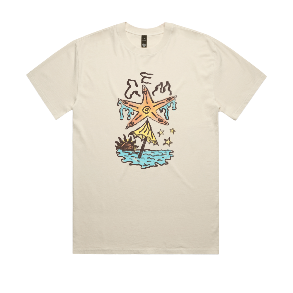 Meg Washington / GEM Beach Faded Ecru T-Shirt – sound-merch.com.au