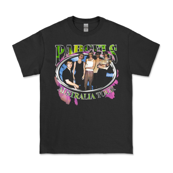 Parcels / Australian Tour Black T-Shirt – sound-merch.com.au