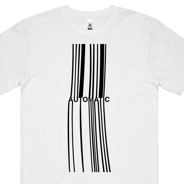 Automatic / Barcode White T-Shirt – sound-merch.com.au