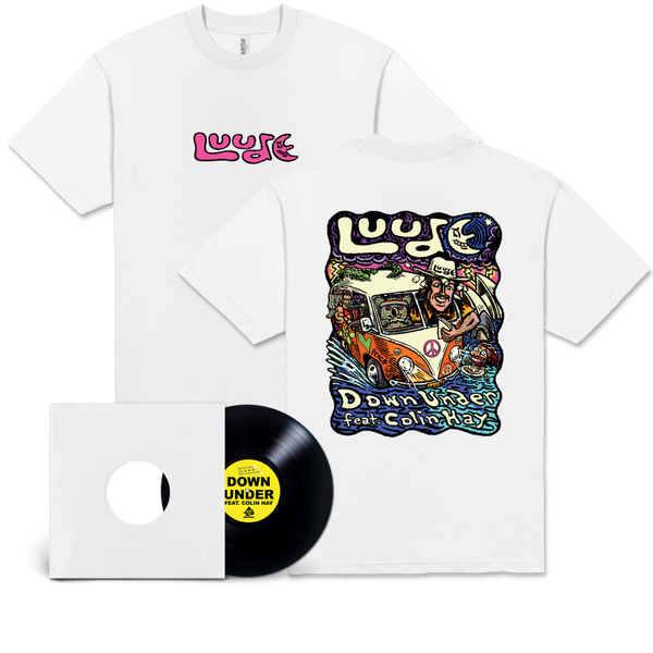 LUUDE / Down Under 12" Vinyl & Glow In The Dark T-Shirt Bundle – sound ...