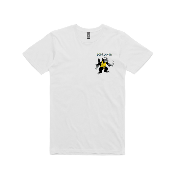 Dope Lemon 'Gun Cat' White T-shirt. – sound-merch.com.au