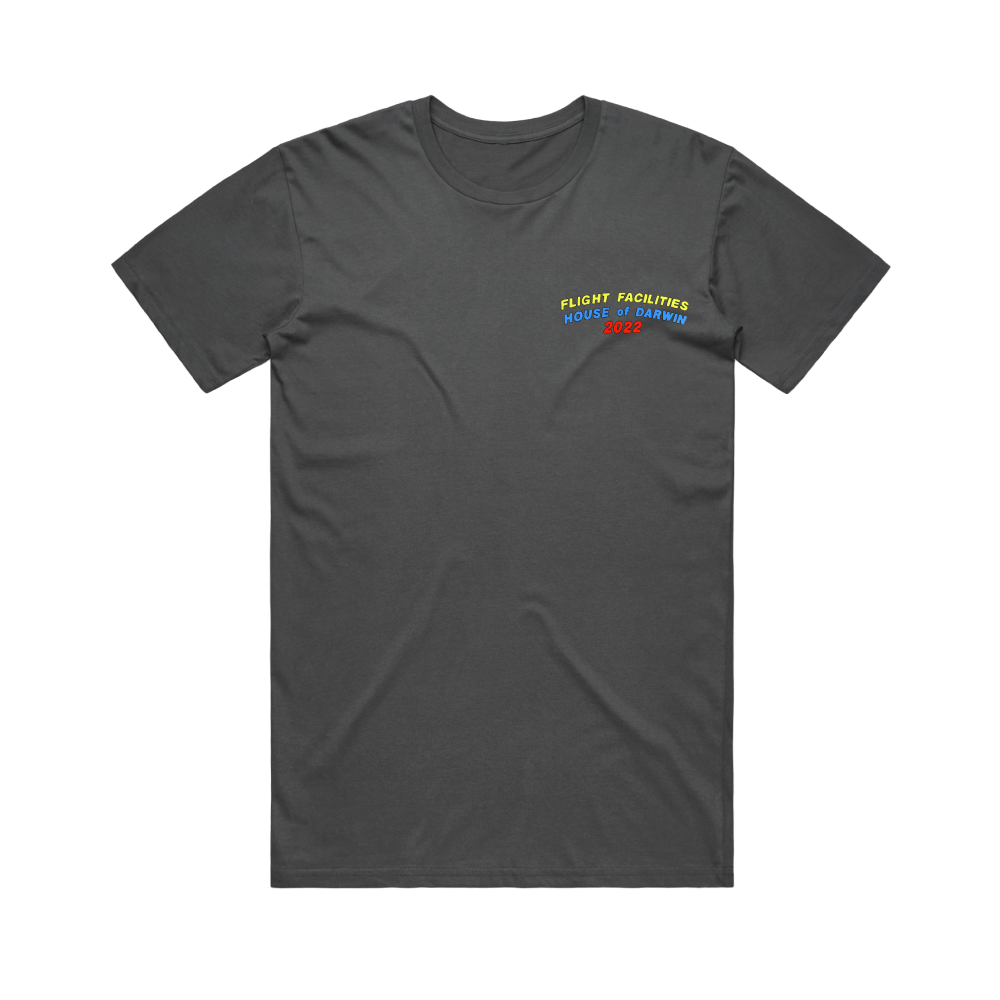 Flight Facilities / House Of Darwin Charcoal T-Shirt – sound-merch.com.au