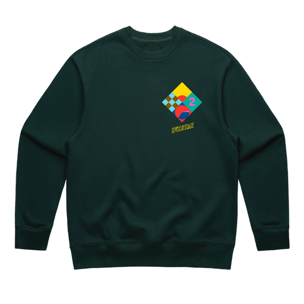 Flume / Code / Green Crewneck – sound-merch.com.au