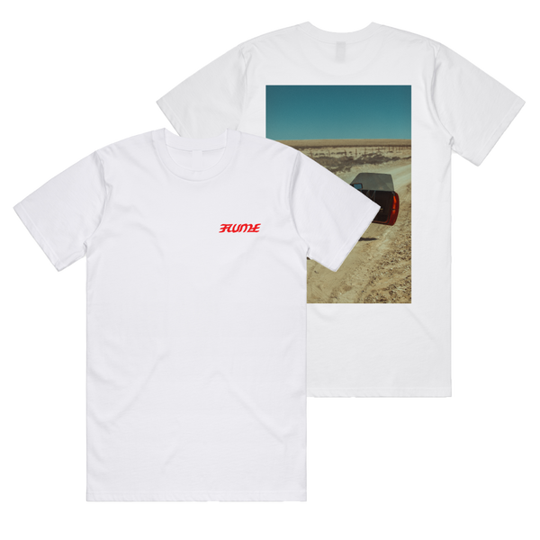 Flume / Rearview Tee / White T-Shirt – sound-merch.com.au