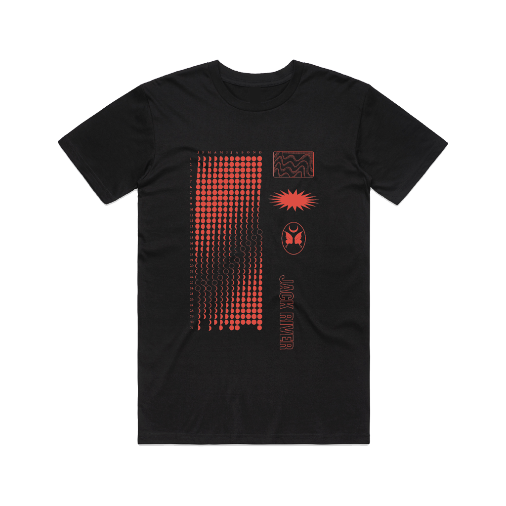 Jack River 'Moon Phase' / Organic Cotton Black T-shirt. – sound-merch ...