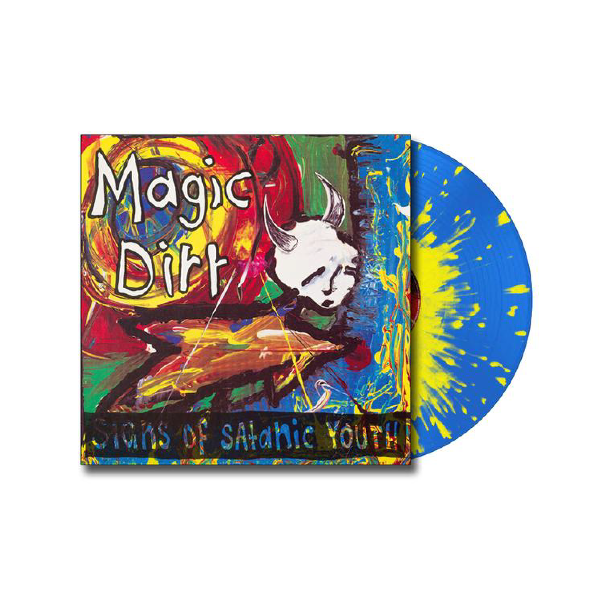 Magic Dirt / Signs Of Satanic Youth EP Vinyl (Blue Vinyl w Yellow Spla ...