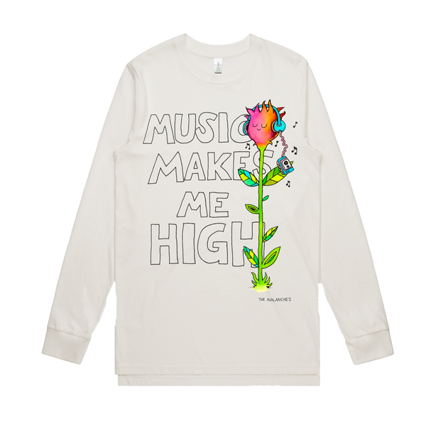 The Avalanches 'Music Makes Me High' / Natural Long Sleeve T-Shirt ...