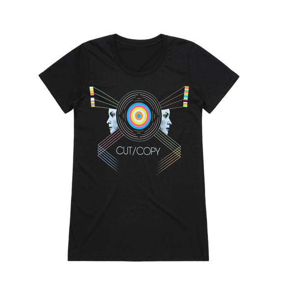 Reflection / Womens Black T-shirt – sound-merch.com.au