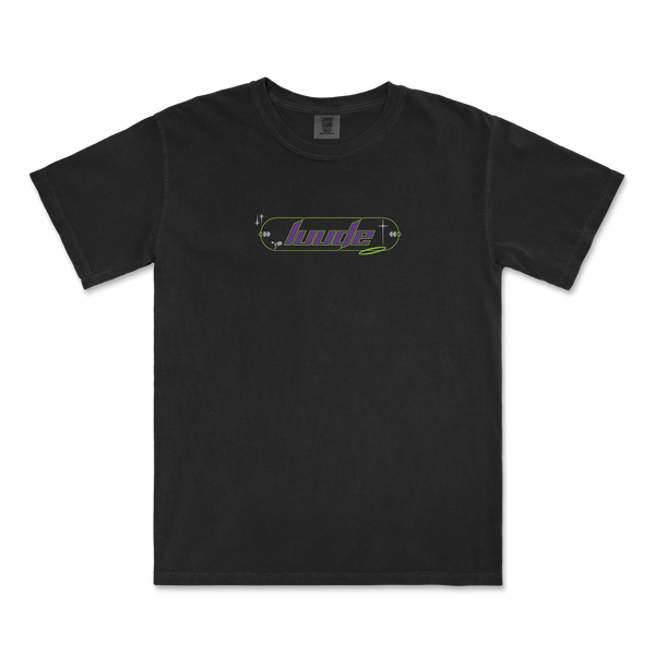 LUUDE / 6 AM / Puff Logo / T-shirt Faded Black – sound-merch.com.au