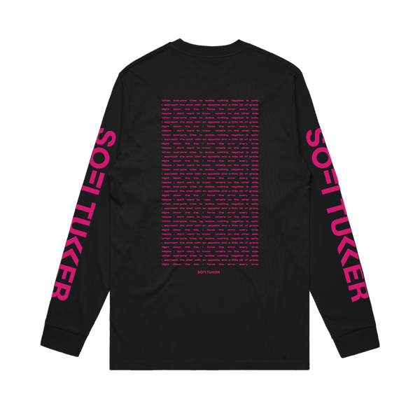 SOFI TUKKER / Wet Tennis Black Longsleeve – sound-merch.com.au