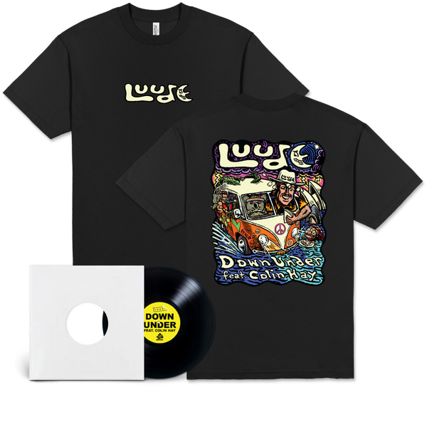 LUUDE / Down Under 12" Vinyl & Glow In The Dark T-Shirt Bundle – sound ...