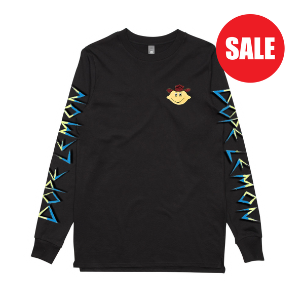 Dope Lemon 'Cowboy Lemonhead' Black Longsleeve T-shirt – sound-merch.com.au
