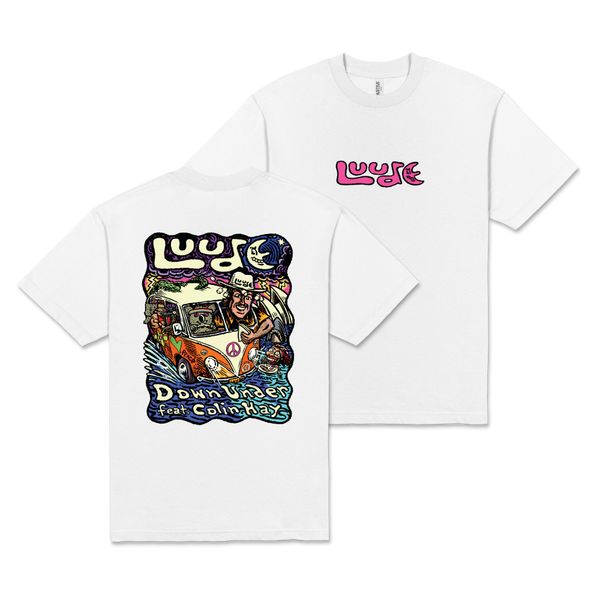 LUUDE / Down Under / Glow In The Dark / White T-Shirt – sound-merch.com.au