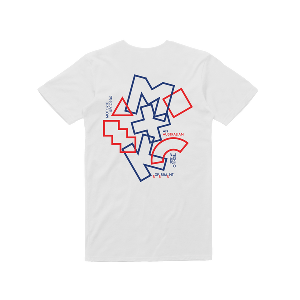 Motorik 'Techno Music Experiment' / White T-shirt – sound-merch.com.au