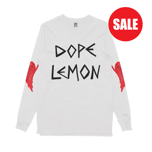 Dope Lemon 'Red Ghost' White Longsleeve T-shirt – sound-merch.com.au