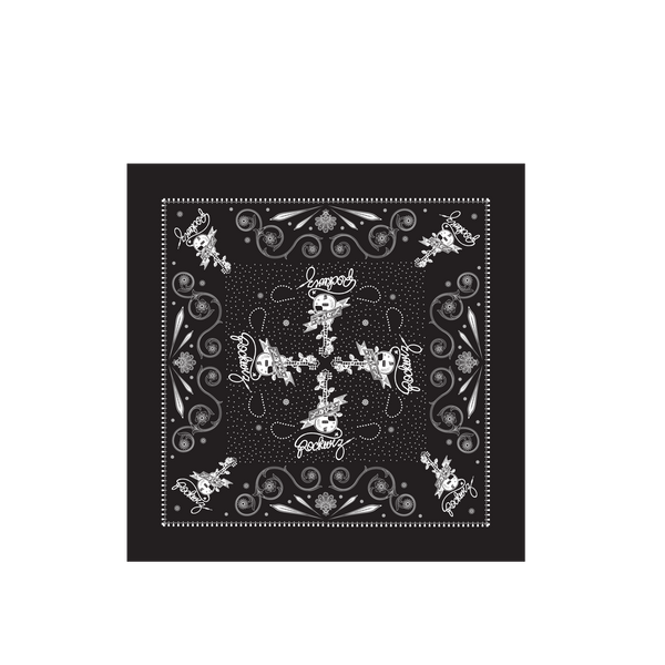 Rockwiz 'Classic' Black Bandana – sound-merch.com.au